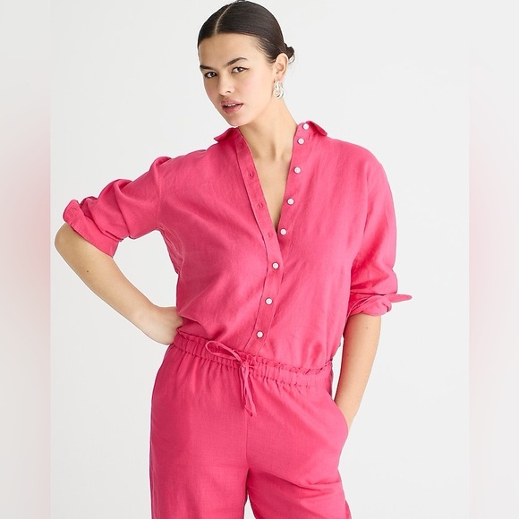 J. Crew | Tops | Jcrew Linen Shirt | Poshmark